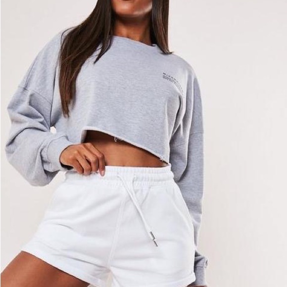 Missguided | Shorts | Turn Up Runner Short White | Poshmark